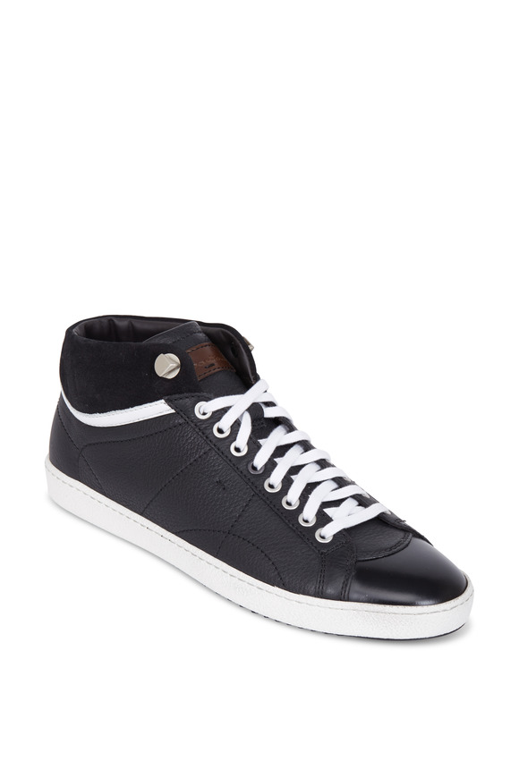 Zeus Black & White Leather Sneaker